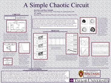 A Simple Chaotic Circuit presentation | free to download