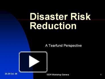 Disaster Risk Reduction presentation | free to download