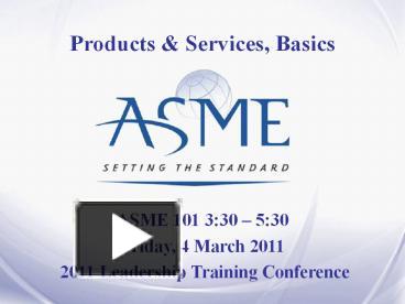 PPT – ASME 101 3:30 PowerPoint presentation | free to download - id ...