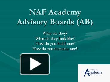 PPT – NAF Academy Advisory Boards (AB) PowerPoint presentation | free ...