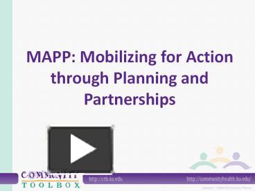 MAPP: Mobilizing for Action through Planning and Partnerships ...