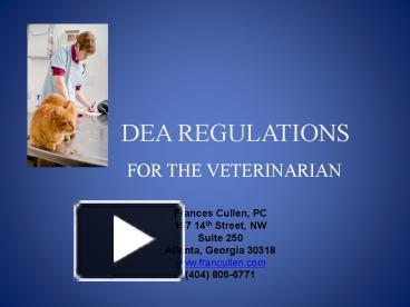 PPT – DEA REGULATIONS PowerPoint presentation | free to view - id ...