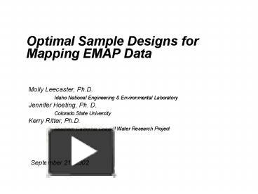 PPT – Optimal Sample Designs for Mapping EMAP Data PowerPoint ...