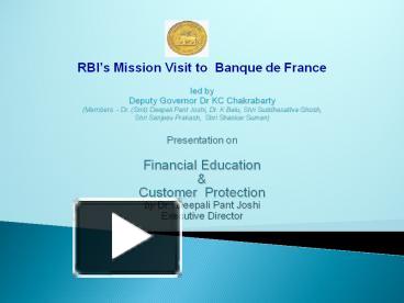 RBI presentation | free to download