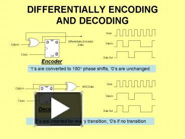 PPT – DIFFERENTIALLY ENCODING AND DECODING PowerPoint presentation ...