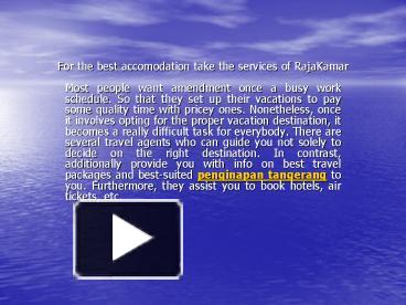 PPT – For the best accomodation take the services of RajaKamar ...