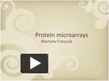 Protein microarrays presentation | free to view