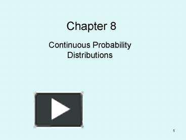 PPT – Continuous Probability Distributions PowerPoint presentation ...