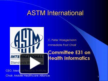 PPT – ASTM International PowerPoint presentation | free to view - id ...