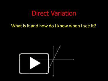 Direct Variation presentation | free to view