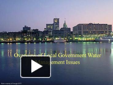 Local Goverment Water Management Issues presentation | free to view