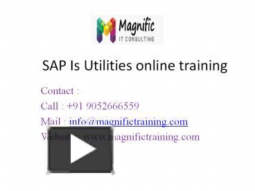 sap is utilities training presentation | free to download