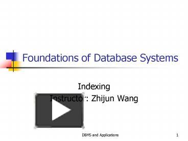 PPT – Foundations of Database Systems PowerPoint presentation | free to ...
