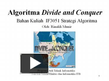 Algoritma Divide and Conquer presentation | free to view
