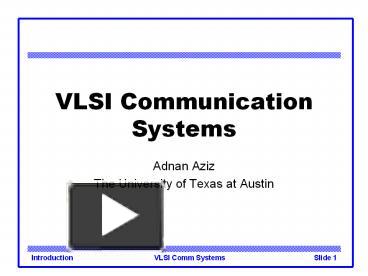 PPT – VLSI%20Communication%20Systems PowerPoint presentation | free to ...