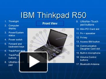 PPT – IBM Thinkpad R50 PowerPoint presentation | free to view - id ...