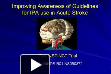 Improving Awareness of Guidelines for tPA use in Acute Stroke ...