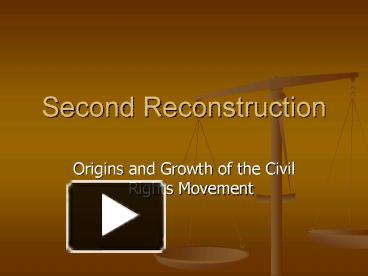 PPT – Second Reconstruction PowerPoint presentation | free to view - id ...