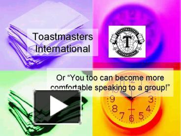 PPT – Toastmasters%20International PowerPoint presentation | free to ...