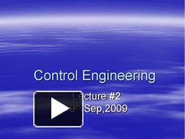 PPT – Control Engineering PowerPoint presentation | free to download ...