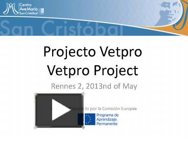 PPT – Projecto Vetpro Vetpro Project PowerPoint presentation | free to ...