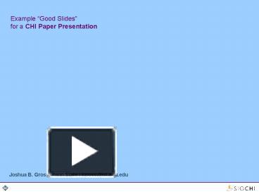 Example Good Talk presentation | free to download