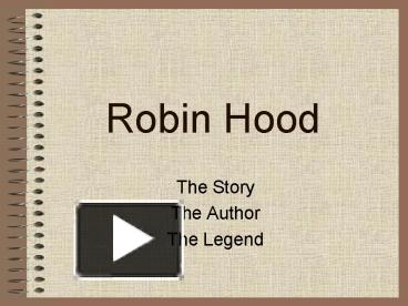 Robin Hood presentation | free to view