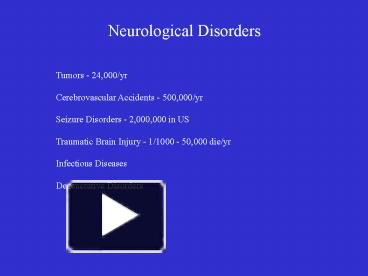 PPT – Neurological Disorders PowerPoint presentation | free to view ...