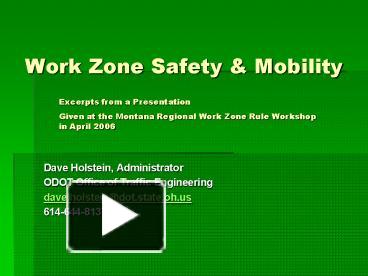 Work Zone Safety presentation | free to download