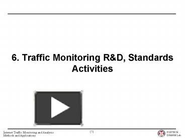 6' Traffic Monitoring R presentation | free to view