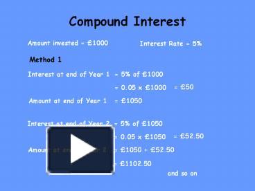 Compound Interest presentation | free to download