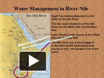 Water Management in River Nile presentation | free to download