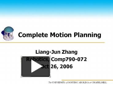 Complete Motion Planning presentation | free to download