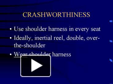 CRASHWORTHINESS presentation | free to view