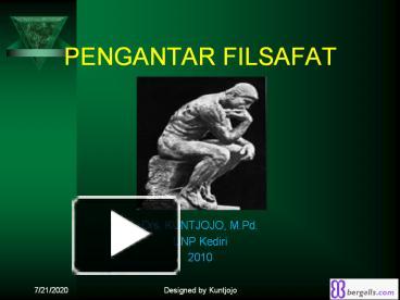 PENGANTAR FILSAFAT presentation | free to download