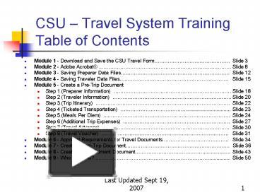 PPT – CSU PowerPoint presentation | free to view - id: 57bb84-YzI5N