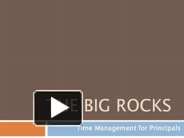 The Big Rocks presentation | free to download