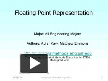 Floating Point Representation presentation | free to download