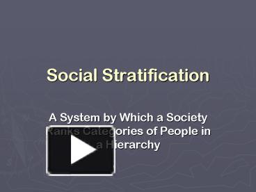 Social Stratification presentation | free to download