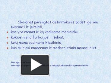 Skaidres parengtos de presentation | free to view