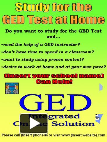 PPT – GED PowerPoint presentation | free to download - id: 57faa9-NzFiM