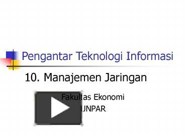 PPT – Pengantar Teknologi Informasi PowerPoint presentation | free to ...