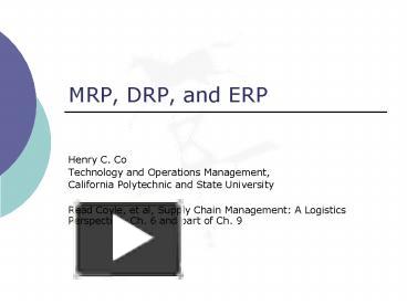 PPT – MRP, DRP, and ERP PowerPoint presentation | free to view - id ...