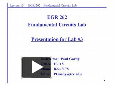PPT – EGR 277 PowerPoint presentation | free to download - id: 582cad-YWExO
