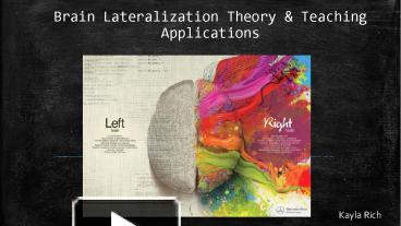 Brain Lateralization and Teaching Applications presentation | free to ...