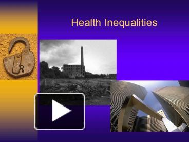 Health Inequalities presentation | free to view