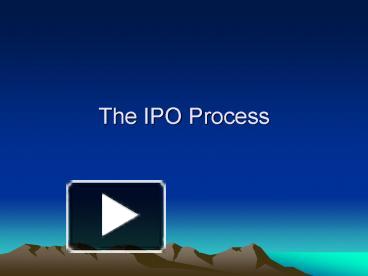 The IPO Process presentation | free to download