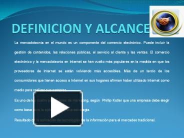 DEFINICION Y ALCANCE presentation | free to download