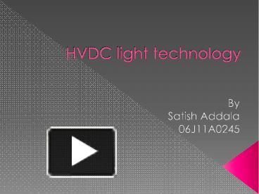 HVDC light technology presentation | free to download