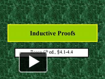 PPT – Inductive Proofs PowerPoint presentation | free to download - id ...